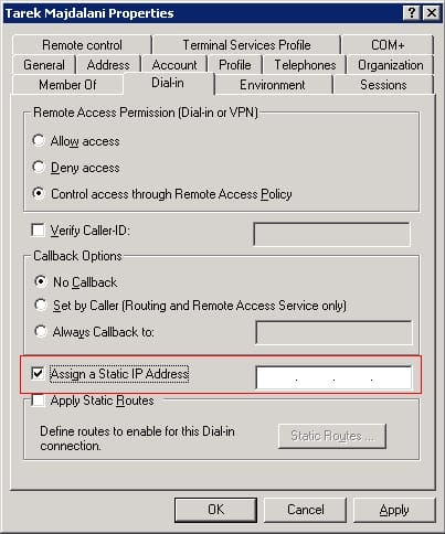 ISA Firewall Quick Tip : Assigning the Same Static IP for a VPN Client - ElMajdal.net
