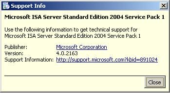 ISA Firewall Quick Tip : How To Determine Which Service Pack is Installed On ISA Server 2004 ...
