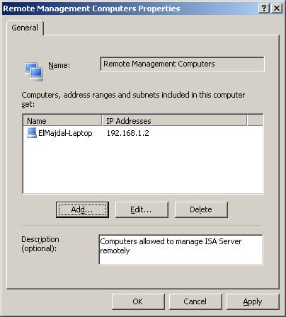 ISA Firewall Quick Tip : Administrating ISA Server 2006 Remotely Using MMC and Remote Desktop ...