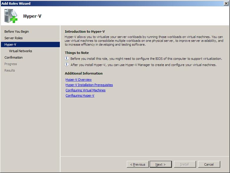 Installing Hyper V And Deploying Windows Server 2008 As Your First