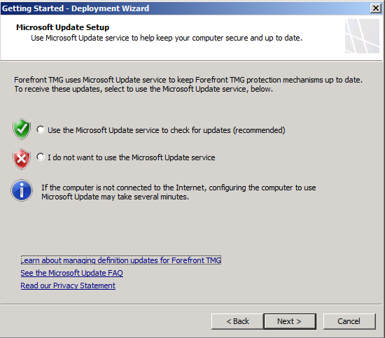 Exploring New Features in Forefront TMG 2010 : The Getting Started Wizard - ElMajdal.net