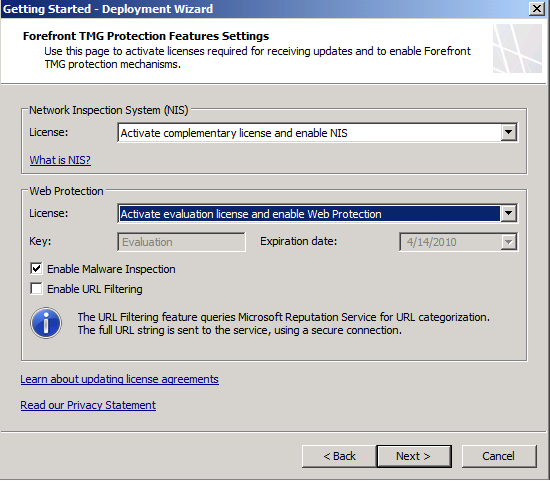 Exploring New Features in Forefront TMG 2010 : The Getting Started Wizard - ElMajdal.net