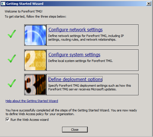 Exploring New Features in Forefront TMG 2010 : The Getting Started Wizard - ElMajdal.net
