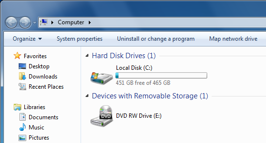 Resizing and Creating Partitions in Windows 7