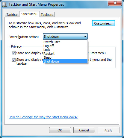 Changing Windows 7 Shutdown Button - ElMajdal.net