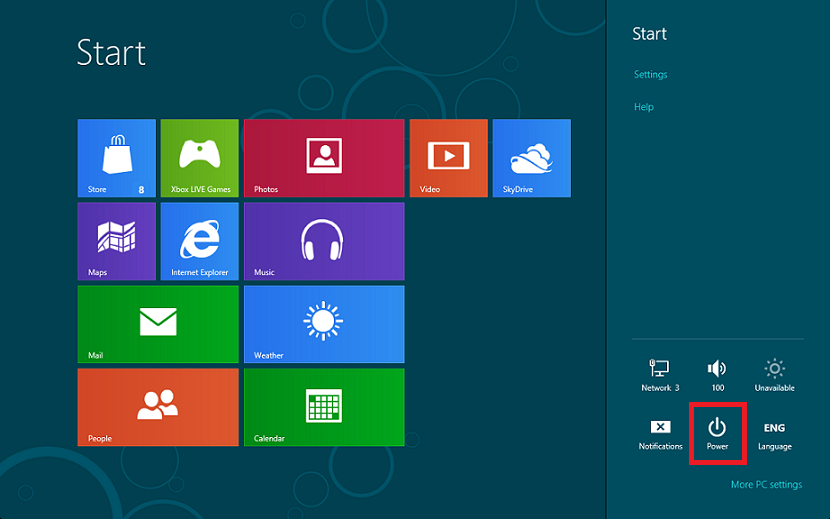 How to Shutdown or Restart Windows 8 - ElMajdal.net