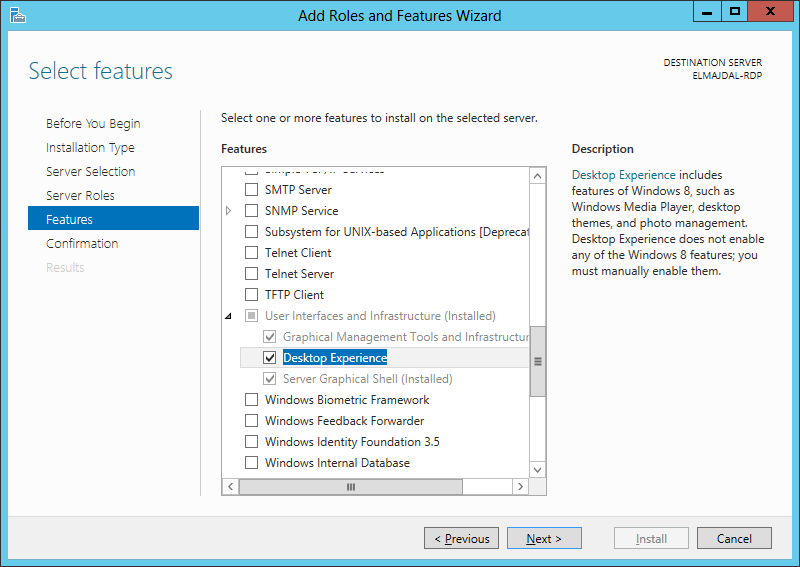How To Enable Windows 8 Features in Windows Server 2012 - ElMajdal.net