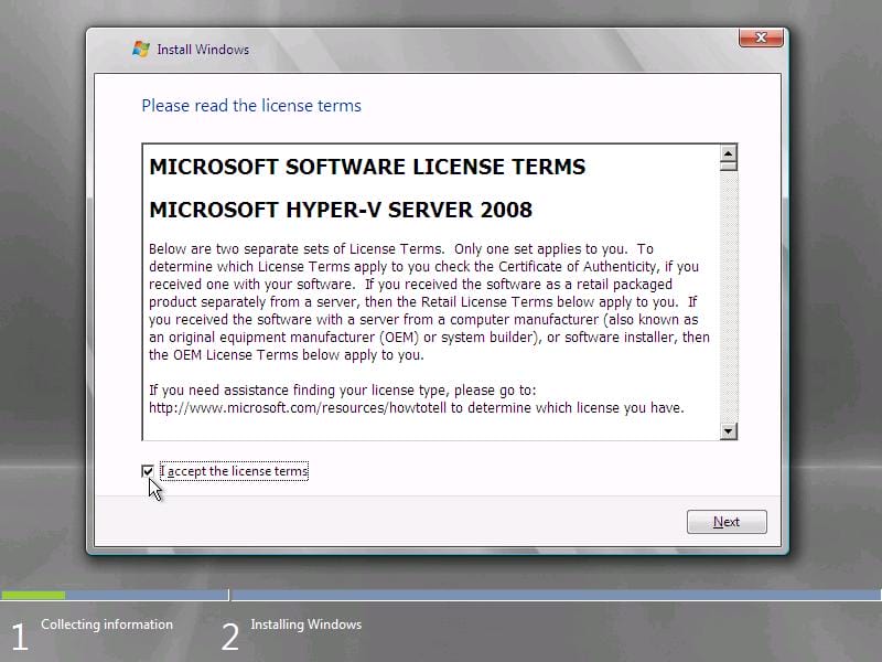 Introducing Microsoft Hyper-V Server 2008 - Part 1 : Installation - ElMajdal.net