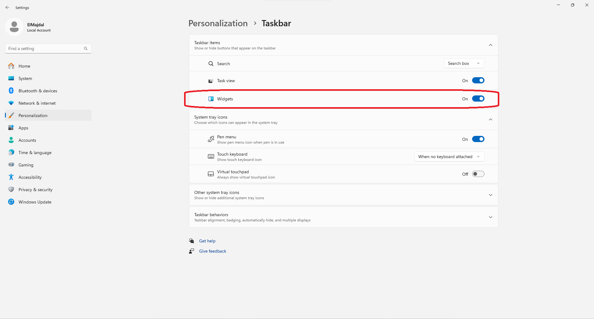 How To Remove Widgets From The Taskbar in Windows 11