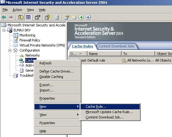 ISA Firewall Quick Tip : How to Disable Caching of Specific Website
