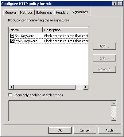 ISA Firewall Quick Tip : Keyword Filtering With ISA Server 2006