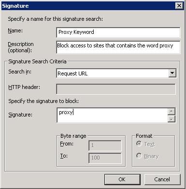 ISA Firewall Quick Tip : Keyword Filtering With ISA Server 2006