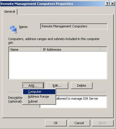 ISA Firewall Quick Tip : How to Allow Ping From Selected Computers To ...
