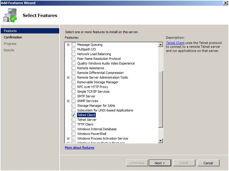 How To Enable Telnet In Windows Server 2008 - ElMajdal.net