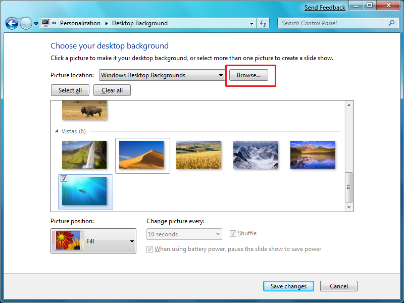 New Feature – Shuffling Desktop Backgrounds in Windows 7 – ElMajdal.net