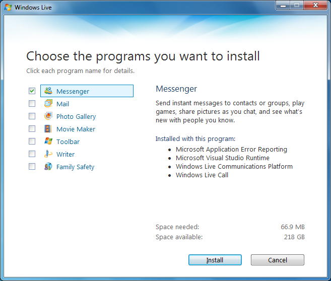 Installing Windows Live Messenger On Windows 7 - ElMajdal.net