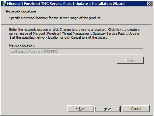 Slipstreaming TMG Server 2010 with Service Pack 1 & Software Update 1