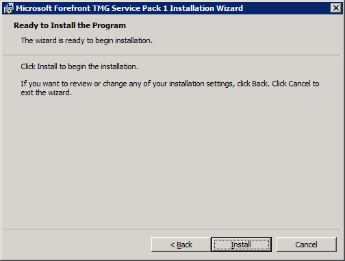 Slipstreaming TMG Server 2010 with Service Pack 1 & Software Update 1
