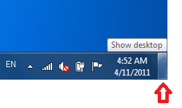 Windows 7 Aero Peek Feature