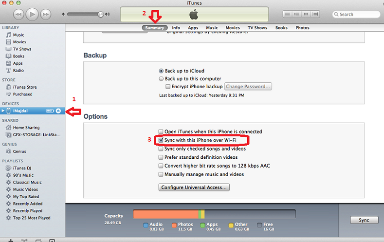 How to use Wi-Fi Sync with iOS 5 - ElMajdal.net