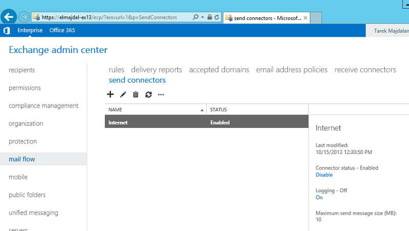 How To Create an Outbound Send Connector In Exchange Server 2013 ...