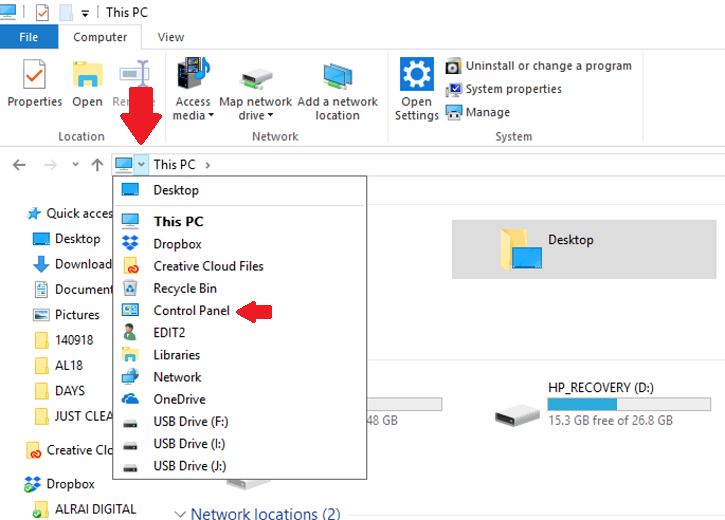 How to Open Control Panel in Windows 10