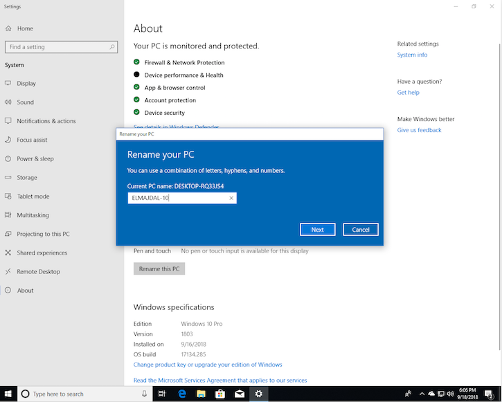 How To Change Computer Name in Windows 10