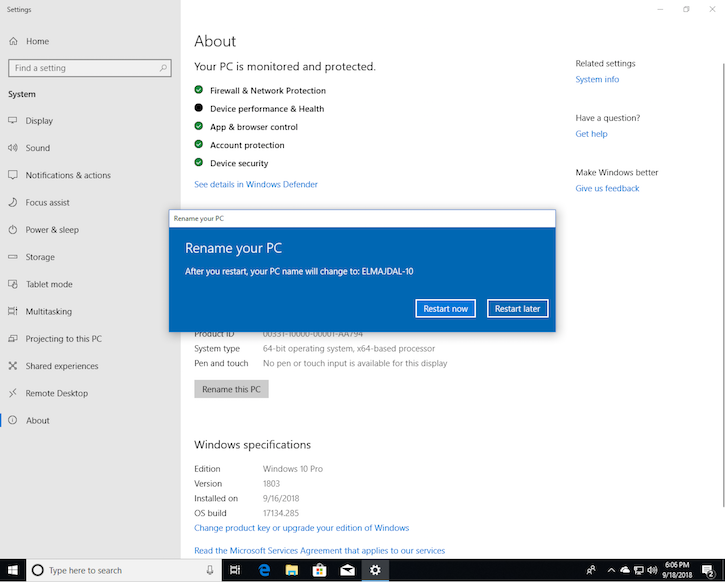 How To Change Computer Name in Windows 10