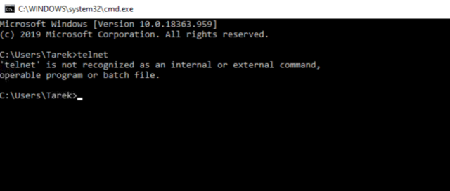 How To Enable Telnet in Windows 10