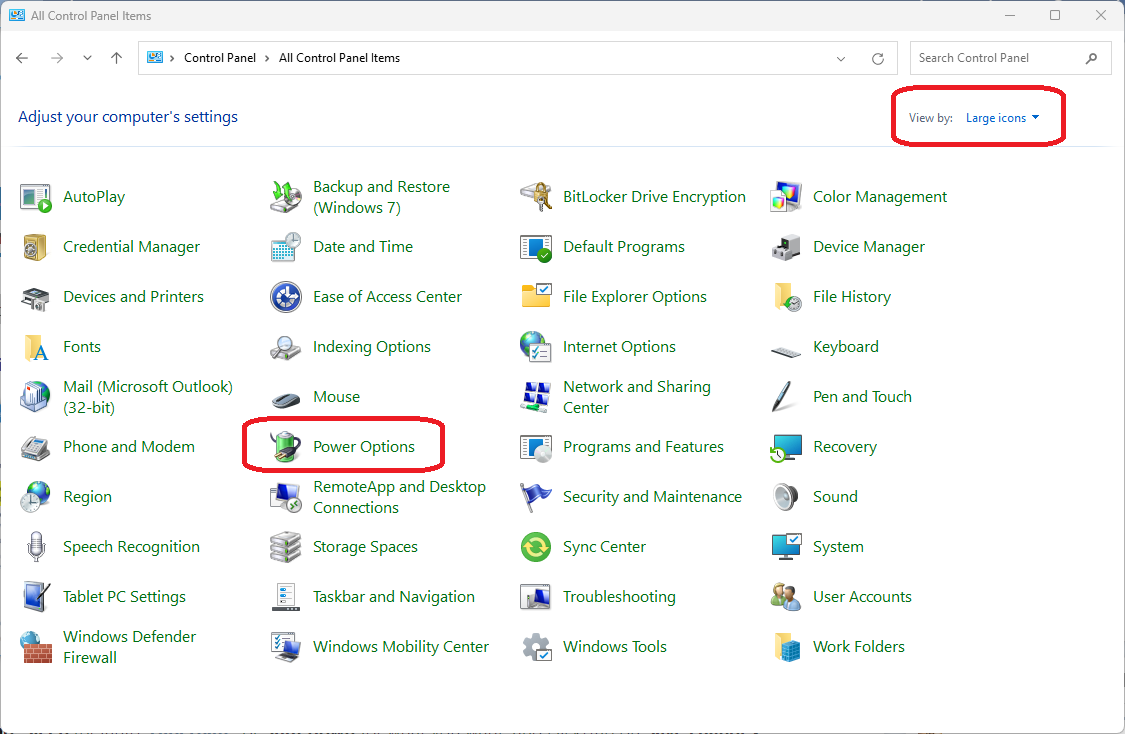 Change Lid Close Action in Windows 11