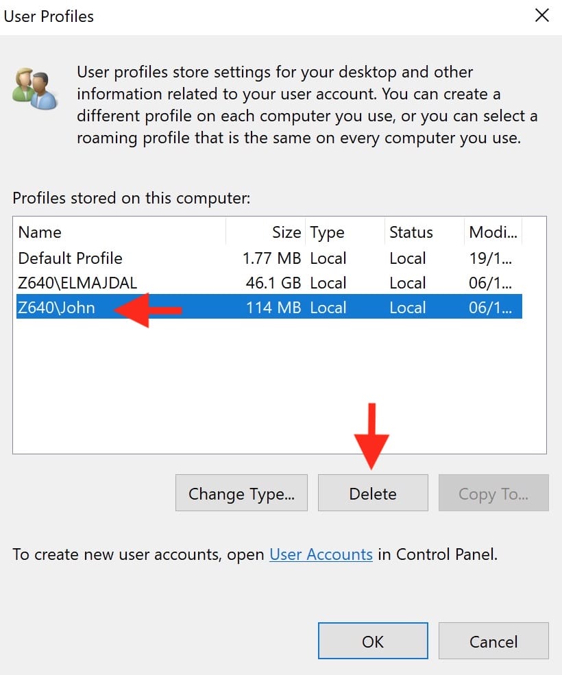 How to Delete User Profile of an Account in Windows 10