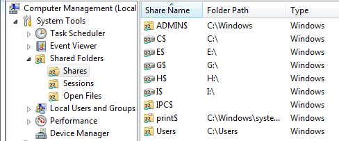 View A List Of All Shared Folders On Windows